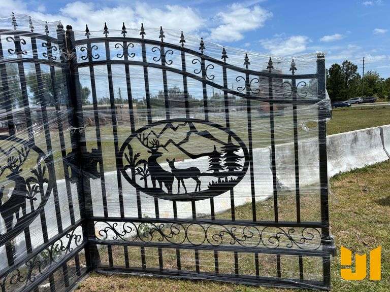 DECORATIVE GATE WITH DEER - Jeff Martin Auctioneers, Inc.
