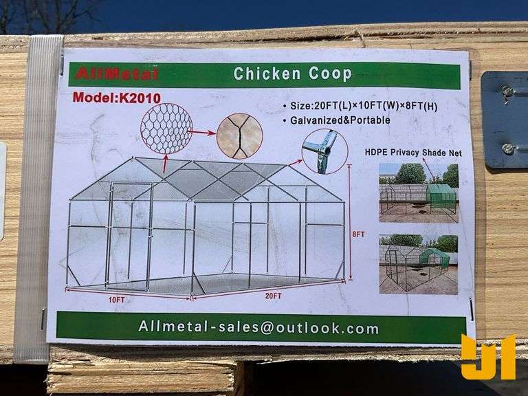 UNUSED 2024 ALLMETAL K2010 CHICKEN COOP - Jeff Martin Auctioneers, Inc.