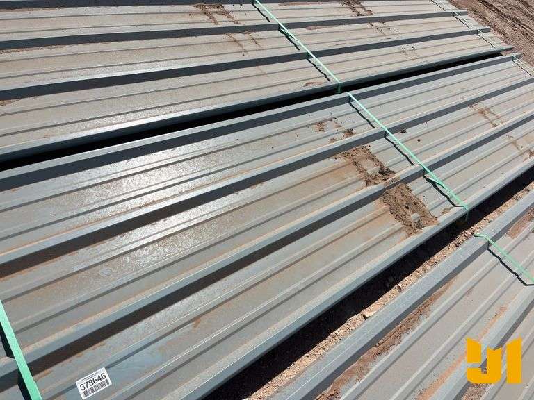 25PCS @16 FT BLUE GRAY 26 GAUGE PBR PANELS - Jeff Martin Auctioneers, Inc.