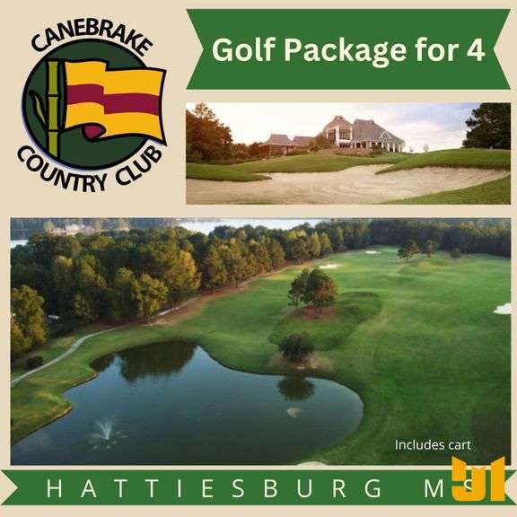 CANEBRAKE COUNTRY CLUB ROUND OF GOLF FOR 4, DONATED BY CANEBRAKE ...