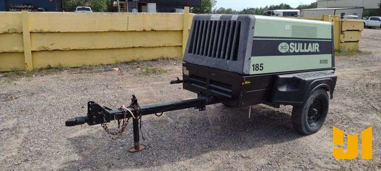 SULLAIR 185D DPQ 185 CFM TRAILER MOUNTED AIR COMPRESSOR SN ...