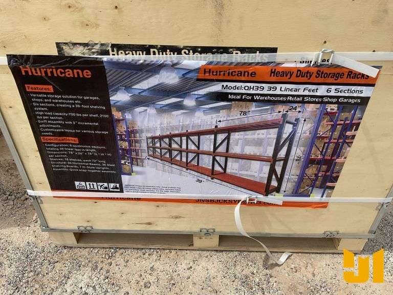 UNUSED 2025 HURRICANE H39- HEAVY DUTY STORAGE RACKS - Jeff Martin ...