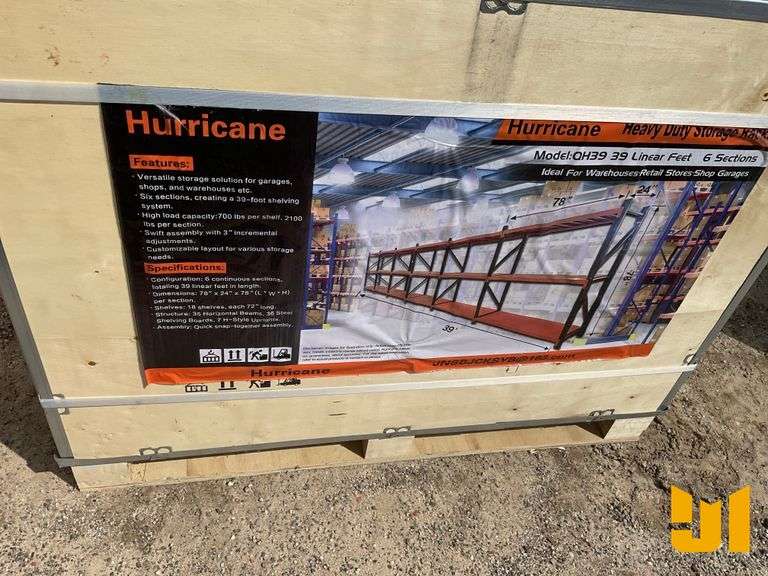 UNUSED 2025 HURRICANE H39- HEAVY DUTY STORAGE RACKS - Jeff Martin ...