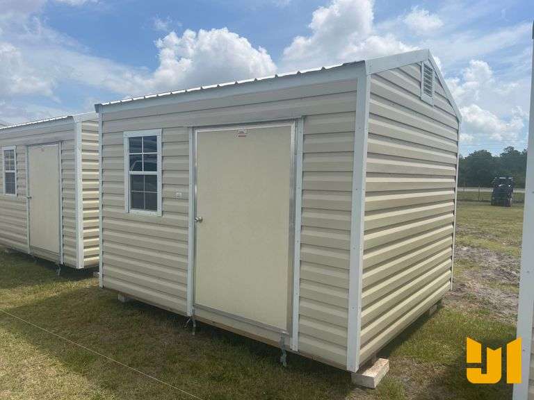 ROBIN BUILDINGS 10’X12’ METAL SHED OFFICE - Jeff Martin Auctioneers, Inc.