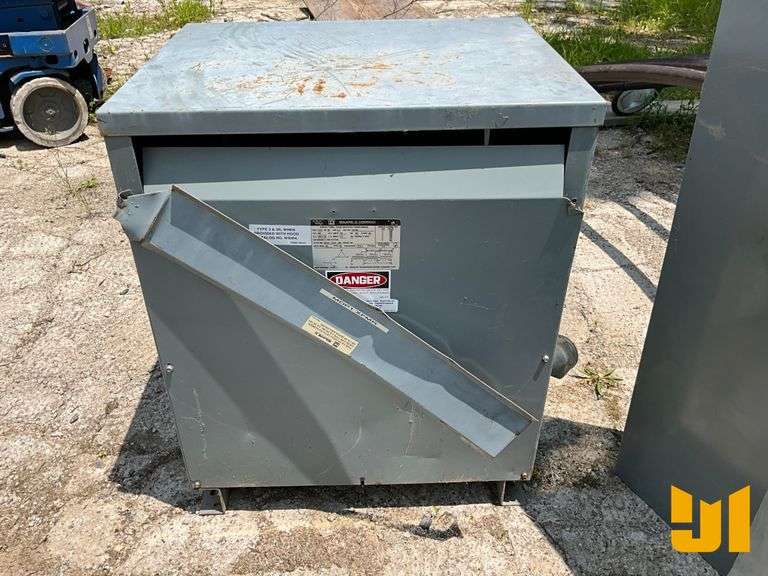 SQUARE D TRANSFORMER, 112.5 KVA, HV:480, LV:208/120, (2) SAFETY ...