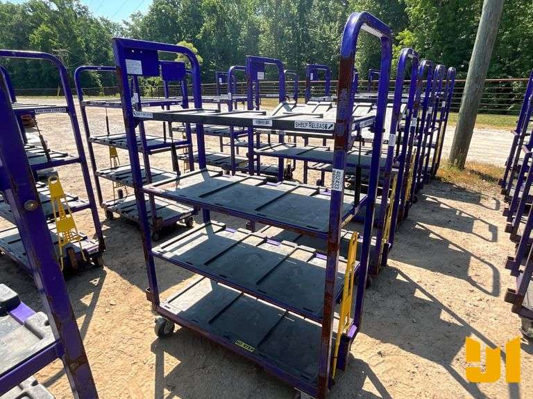 69”X47” TOWABLE 4 SHELF STORAGE RACK - Jeff Martin Auctioneers, Inc.