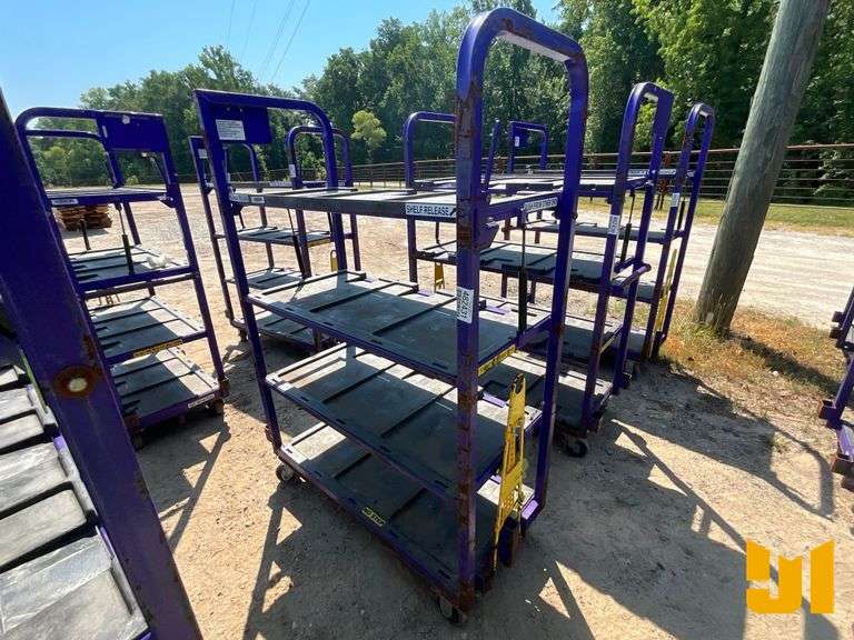 69”X47” TOWABLE 4 SHELF STORAGE RACK - Jeff Martin Auctioneers, Inc.