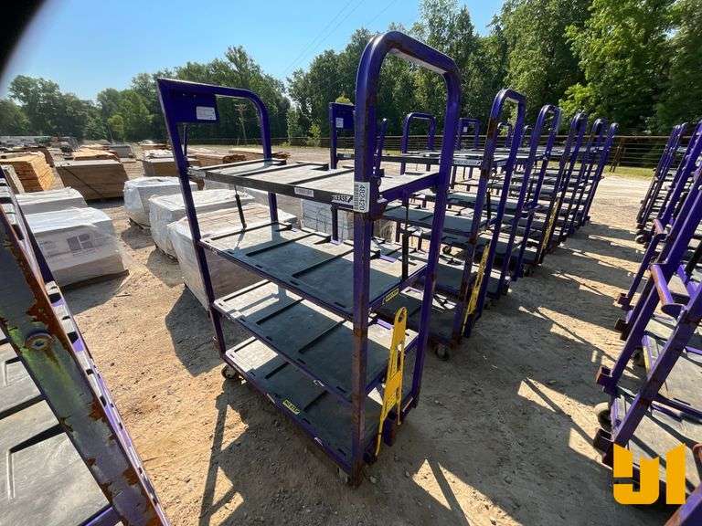 47”W X 69“H TOWABLE FOUR SHELF STORAGE RACK - Jeff Martin Auctioneers, Inc.
