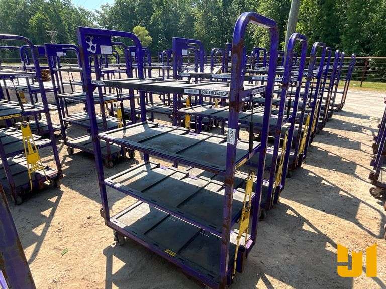 69”X47” TOWABLE 4 SHELF STORAGE RACK - Jeff Martin Auctioneers, Inc.