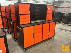 UNUSED HURRICANE ROLLING TOOL BOX, 16 DRAWER, 4 COMPARTMENTS, 77”W X 72 ...