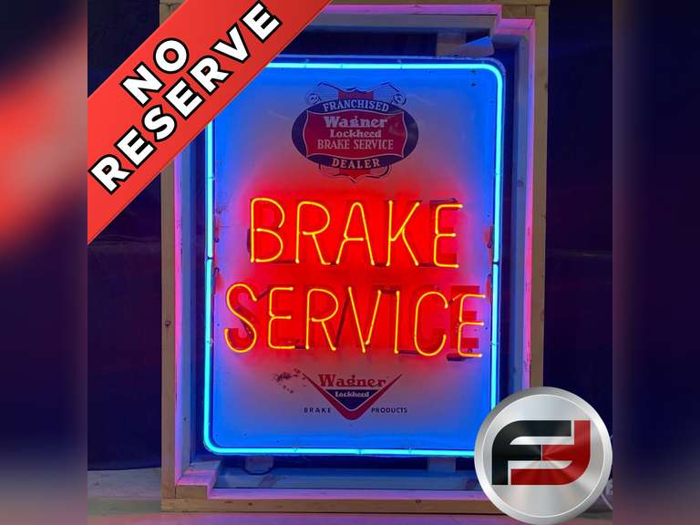 WAGNER LOCKHEAD BRAKE SERVICE NEON SIGN, 35” X 49”, NO - Freije ...