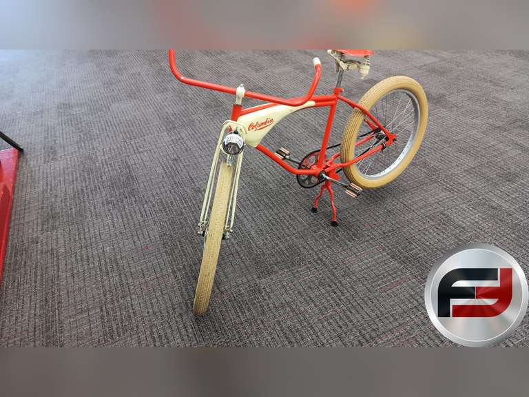 COLUMBIA BICYCLE SPRINGER FRONT FORKS ,FAT TIRE,BEACH BARS, HEADLIGHT ...