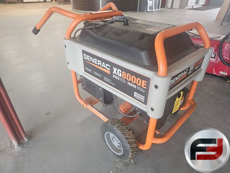 GENERAC XG8000E WATTS 8000 PORTABLE GENERATOR - Freije & Freije Auctioneers