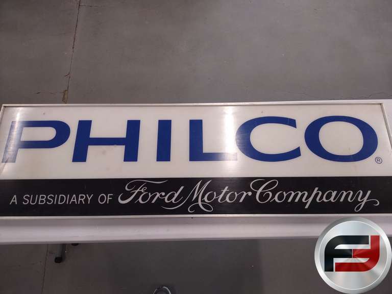 PHILCO METAL SIGN 50"X15" - Freije & Freije Auctioneers