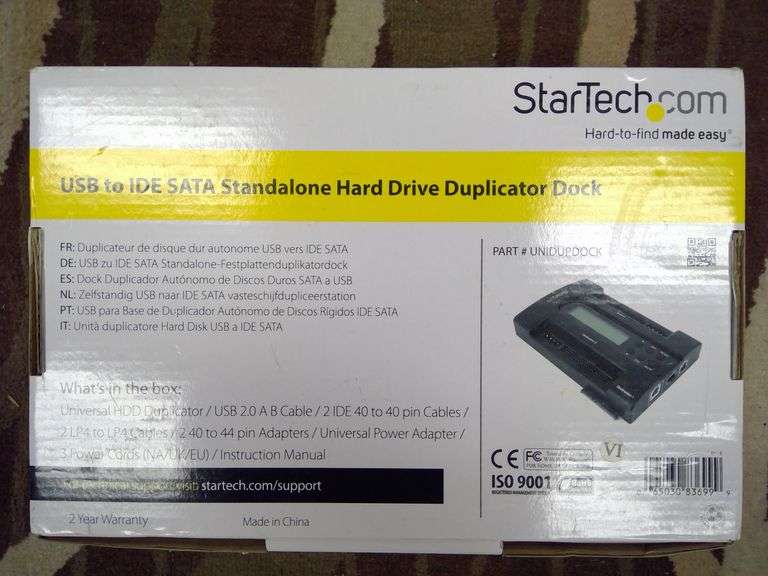 Startech.com USB to IDE Sata Standalone Hard Drive Duplicator Dock - Land of Goshen Auction House
