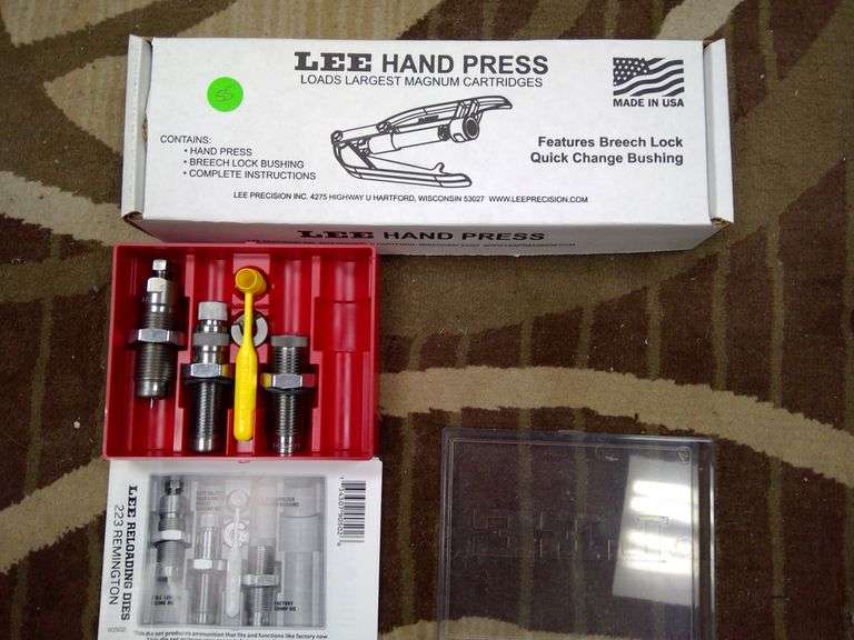 LEE Reloading Dies, and LEE Hand Press NEW - Land of Goshen Auction House