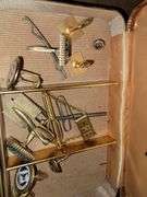 Vintage Cell Phone, Razor, Straight Edge Razor, Medicine Bottles and ...