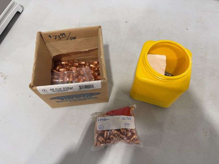 Assortment of Lead and Copper Bullets for .45 Cal, .40 Cal, and .40 S&W ...