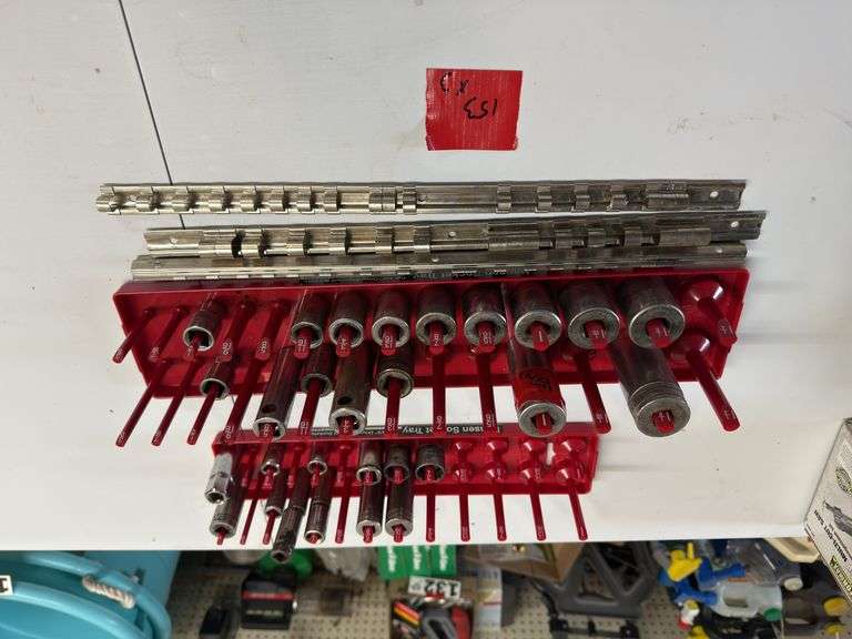 Hanson socket sets for half inch and 3/8 drive - Ruhter Auction ...