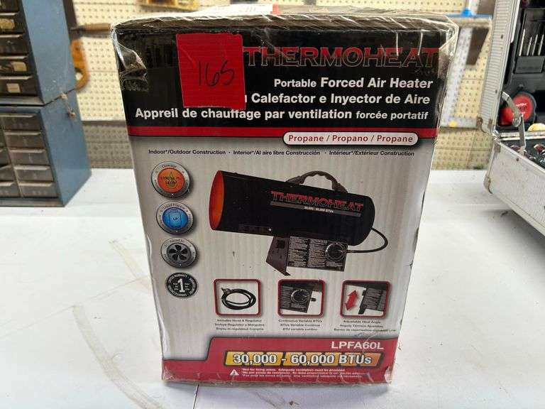 Thermoheat portable 30k-60k btu heater - Ruhter Auction & Realty, Inc.
