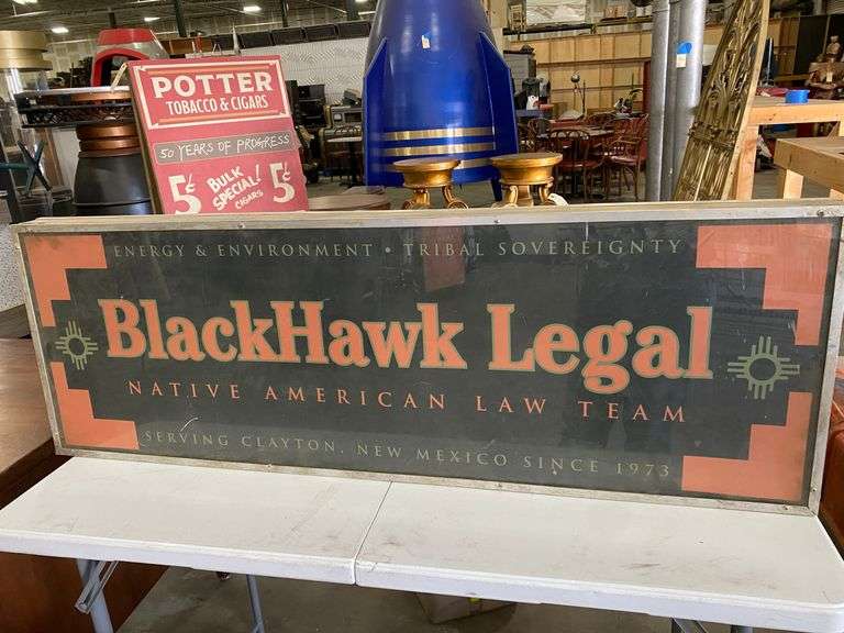 Prop "BlackHawk Legal" Law Firm Double-sided Advertising Sign - BidSells