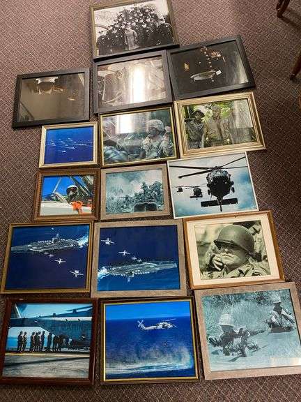 16) Framed Military Photography - BidSells
