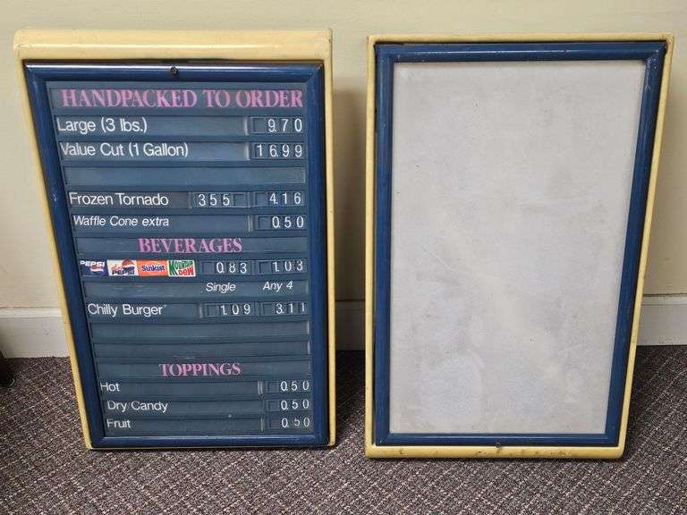 Vintage Gibraltar Lighted Restaurant Menu Boards - BidSells