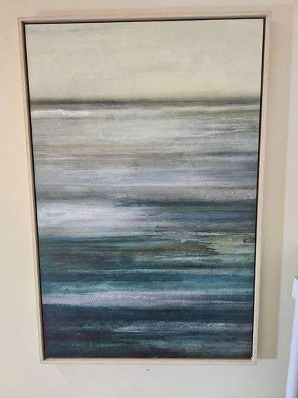 Framed Wrapped Canvas Abstract Seascape - BidSells