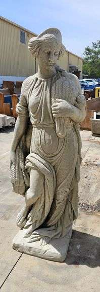 Ops, Goddess of Plenty Concrete Statue - very heavy. - BidSells