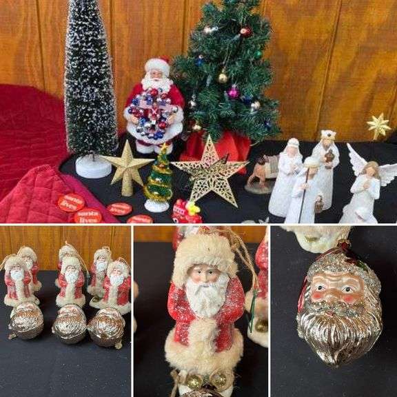 Christmas decor- Patriotic Santa, Nativity Figurines, Tree Skirts ...