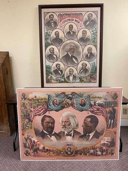 Joseph Hoover "Heroes of the Colored Race" Print and Framed ...