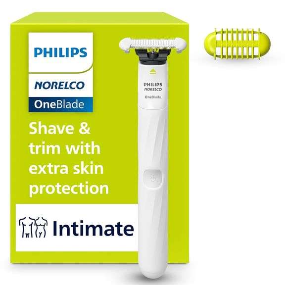 Philips Norelco OneBlade Intimate, Designed For Pubic Grooming, Trim ...