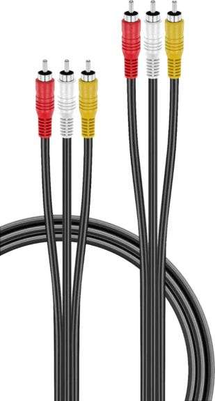 Insignia - 12' Composite A/V Cable - Black - Vitcom Auction
