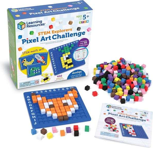 Learning Resources STEM Explorers Pixel Art Challenge, STEM Toys for ...